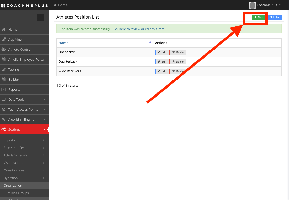 How To: Create Your Athlete Positions – CoachMePlus Help